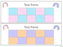 Pastel Tens frame | Teaching Resources