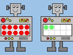 Robot TEN FRAMES for ActivInspire - Number Matching & Recognition ...