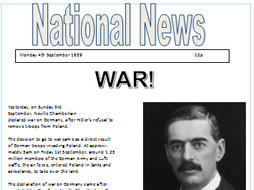 World War Two newspaper reports (differentiated) | Teaching Resources