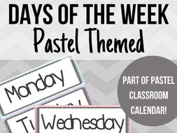 FREE Pastel Days of the Week Labels | Teaching Resources