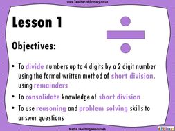 Short Division - Year 6 | Teaching Resources