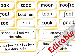 Teach child how to read: Phonics Vowel Sounds In Moon And Foot