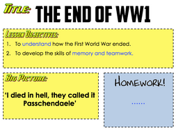 The end of WW1 | Teaching Resources