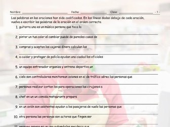 Jobs and Professions Spanish 4 Worksheet-2 Game-1 Exam Bundle ...