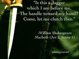 GCSE English Literature MACBETH ' dagger' speech' short analysis ...
