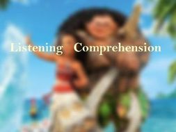 Moana Song ' How Far I'll Go' Listening Comprehension worksheets with ...