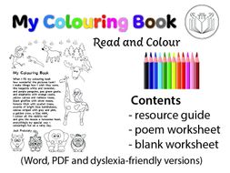 My Colouring Book - read and colour | Teaching Resources
