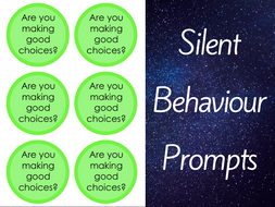 Silent Behaviour Prompt Cards | Teaching Resources