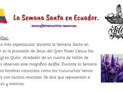 La Semana Santa en Ecuador - Easter Spanish reading comprehension ...