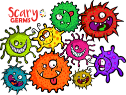 Microscopic Scary Germ ClipArt Medical Health Images | Teaching Resources