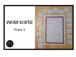 Phonics - Phase 5 - Word Sort | Teaching Resources