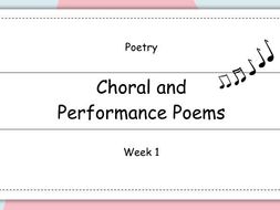 Year 6: Performance Poetry (Week 1 of 2) | Teaching Resources