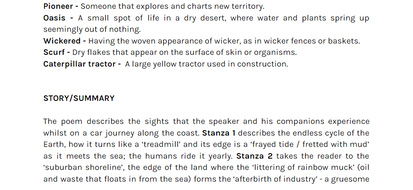 Derek Walcott 'Ebb' - Poem Analysis | Teaching Resources