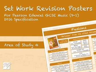 Set Work Revision Posters Bundle for Pearson Edexcel GCSE Music (2016 Specification) - Areas of ...