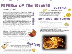 Parables of Jesus: Parable of the Talents/Three Servants - Story ...
