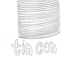 Tin Can :Recycling and Materials Colouring Page | Teaching Resources