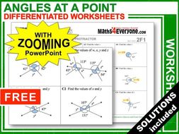 Angles around a Point (Worksheets with Answers) | Teaching Resources