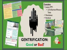 AQA A Level Geography - Gentrification Lesson | Teaching Resources