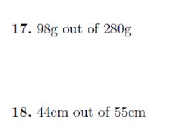 Expressing one quantity as a percentage of another (non-calculator ...