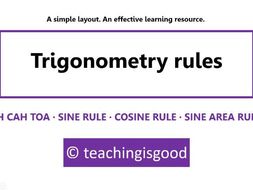 Trigonometry rules | Teaching Resources