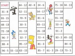 Subtraction Board Game | Teaching Resources