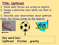 KS3 PHYSICS: UPTHRUST | Teaching Resources
