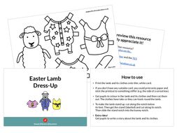 Easter Dress-Up Spring Animals (Lamb and Bunny) | Teaching Resources