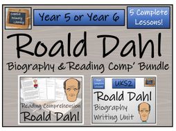 UKS2 Literacy - Roald Dahl Reading Comprehension & Biography Bundle ...