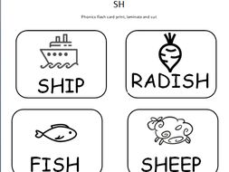 Phonics Sh sound flash cards | Teaching Resources