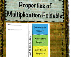 Properties of Multiplication Foldable | Teaching Resources