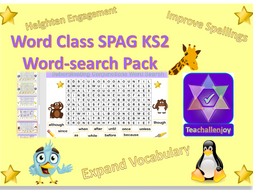 Word Class KS2 SPAG Word Search Pack | Teaching Resources