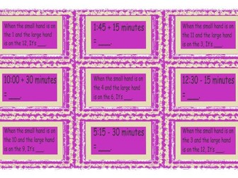 Telling Time 6 English Text Game Bundle | Teaching Resources