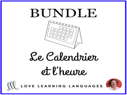 Le Calendrier et l'heure - French calendar and time - Bundled French ...