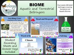 Four weeks of Biome Bellringers Warm Ups with Answer Key | Teaching ...
