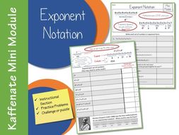 Exponent Notation (Mini Module) | Teaching Resources