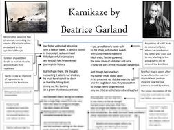 LEVEL 9 Kamikaze poem annotations, analysis and context sheet ...