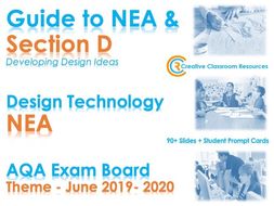 GCSE DT NEA AQA Guide to Section D – Developing Design Ideas - NEW ...