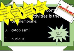 KS3 Cells Quiz Plenary/Exit Ticket Activity | Teaching Resources