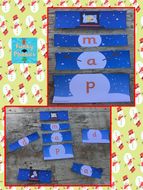 Phonics Christmas Snowman Puzzles - CVC Words | Teaching Resources