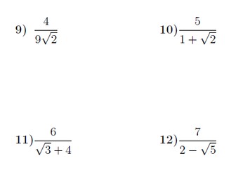 Surds-Rationalising the denominator (worksheets with solutions ...
