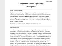 OCR CHILD PSYCHOLOGY A LEVEL | Teaching Resources