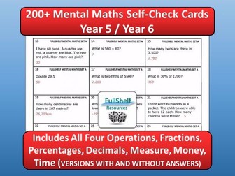 Mental Maths BUNDLE Year 5 / 6 by FullShelf - Teaching Resources - Tes