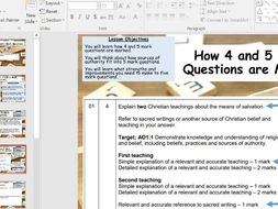AQA R.E Exam Practice 4 and 5 Mark Questions | Teaching Resources
