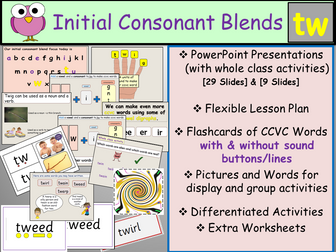 Initial Consonant Blends Clusters - CCVC Words Bundle 1 by Ro_Milli0110 ...