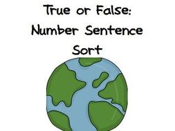 True or False Number Sentences: April Earth Day Themed Set | Teaching ...