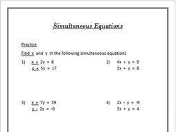 10 GCSE Foundation Algebra Worksheets | Teaching Resources