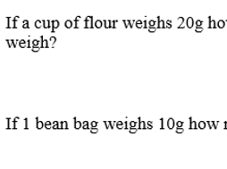 KS1 Weight/Mass Word Problems (Differentiated) | Teaching Resources