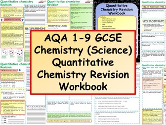 AQA 1-9 GCSE Chemistry (Science) Paper 1 Work Booklets Bundle ...