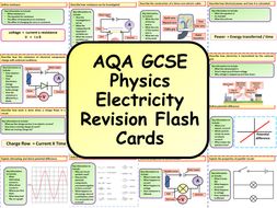 AQA KS4 GCSE Physics (Science) Electricity Revision Flashcards ...