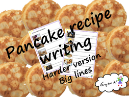 Writing a pancake recipe - harder version with larger line spacing ...